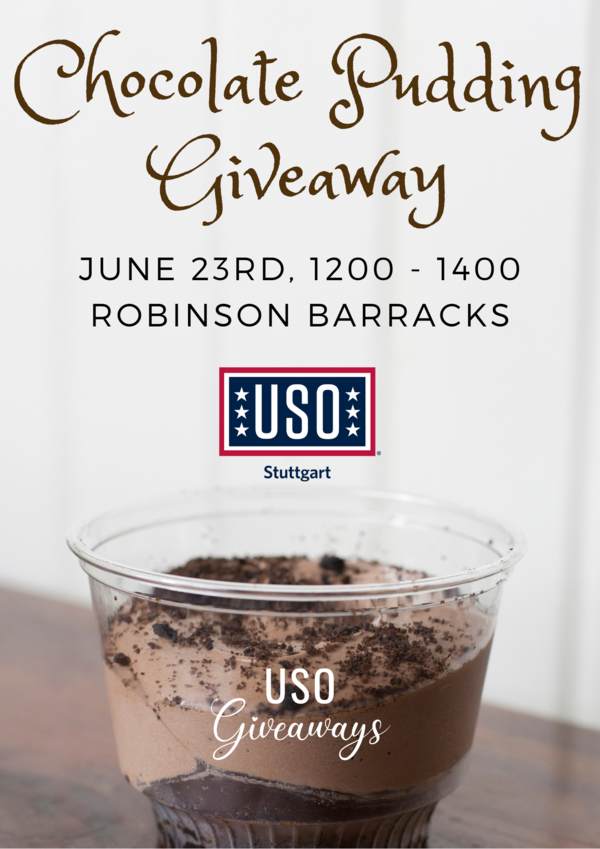 USO Giveaways - Chocolate Pudding Dirt Cups • USO Stuttgart